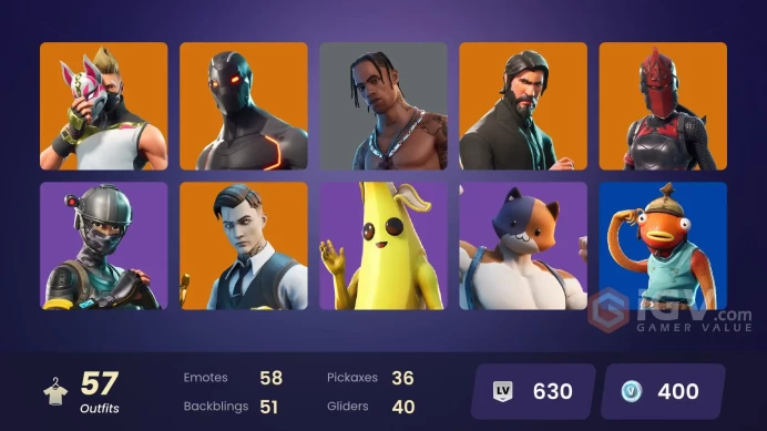 [Xbox/PC] 57 skins | The Reaper | Elite Agent | Travis Scott | Astro ...