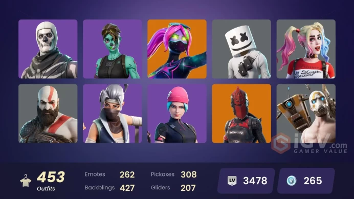 [PC] 453 skins | OG STW | Wildcat | Electri-claw | Gold Kratos | Gold ...