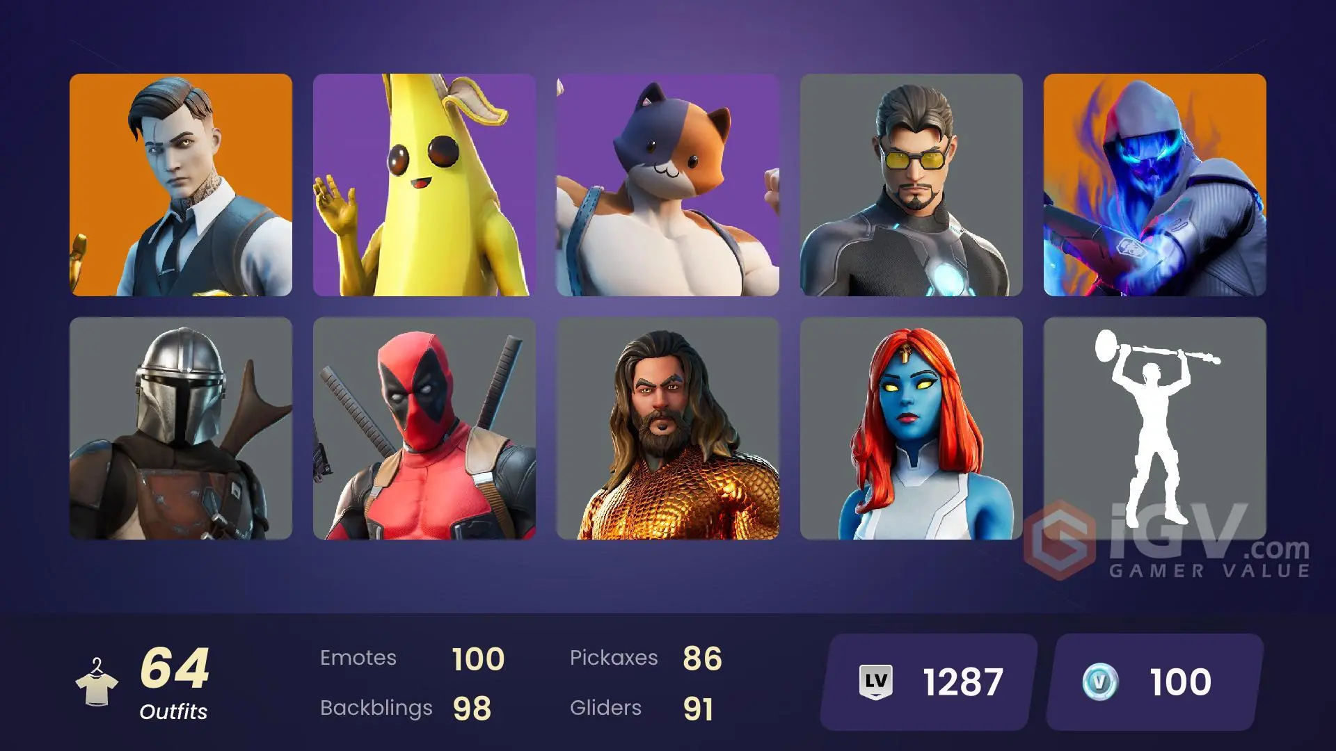 [PC/XBOX] 64 skins | Gold Midas | Katalina | Vendetta (Stage 5) | Xev | Rox (Stage 5) | Hybrid ...