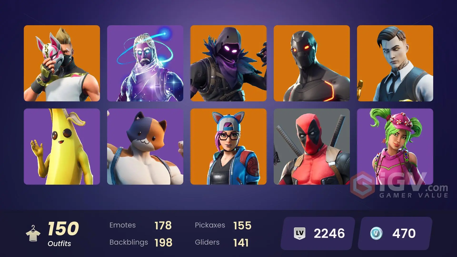 PSN/PC/150 SKIN/Galaxy(OG)/Blitz/Warpaint/OG STW/Midas/Drift/Raptor ...