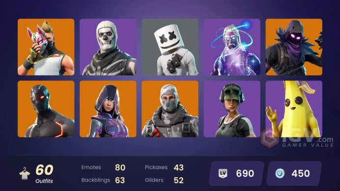 GalaXy(OG)/Glow/Trailblazer/Prodigy/Havoc/Drift/Omega/Skull Trooper ...