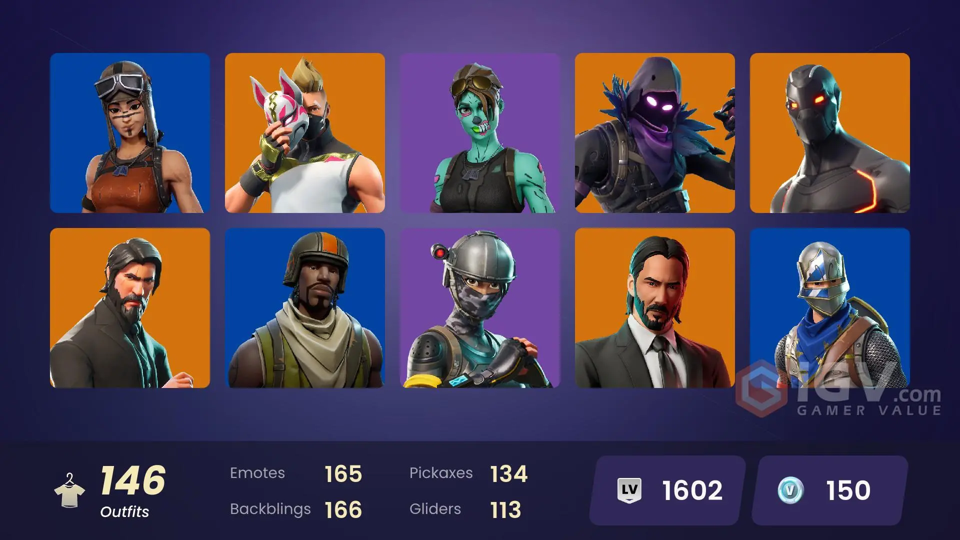 Full-Access 144 skins | OG STW | Og Ghoul Trooper | The Reaper | Blue ...