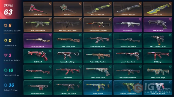 [EU] Email | 63 Skins | Champions 2022 Phantom | RGX 11z Pro Blade | RGX 11z Pro Vandal | Reaver ...