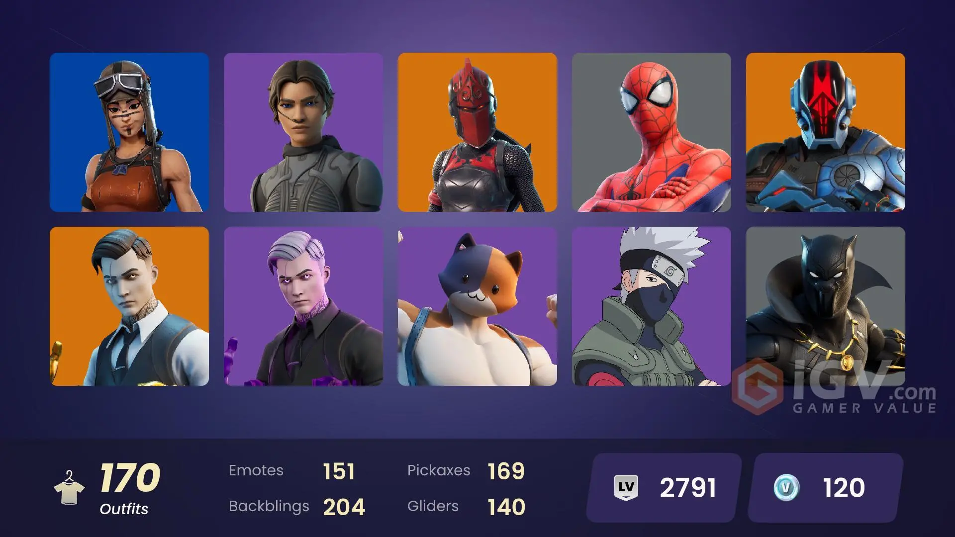 [PC/PSN/XBOX] 170 skins | Renegade Raider | Master Chief | Gold Midas ...