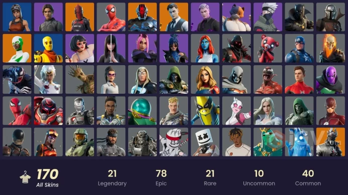 [PC/PSN/XBOX] 170 skins | Renegade Raider | Master Chief | Gold Midas ...