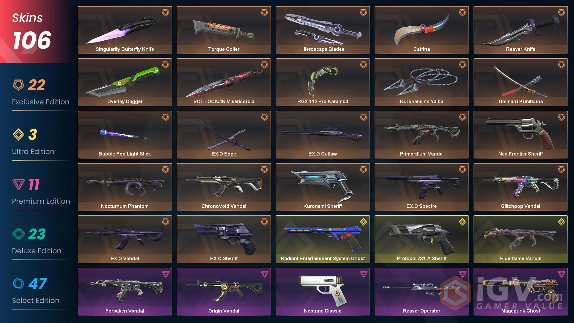 EU 106 skins | VCT LOCK//IN Misericórdia | Kuronami no Yaiba | Onimaru ...