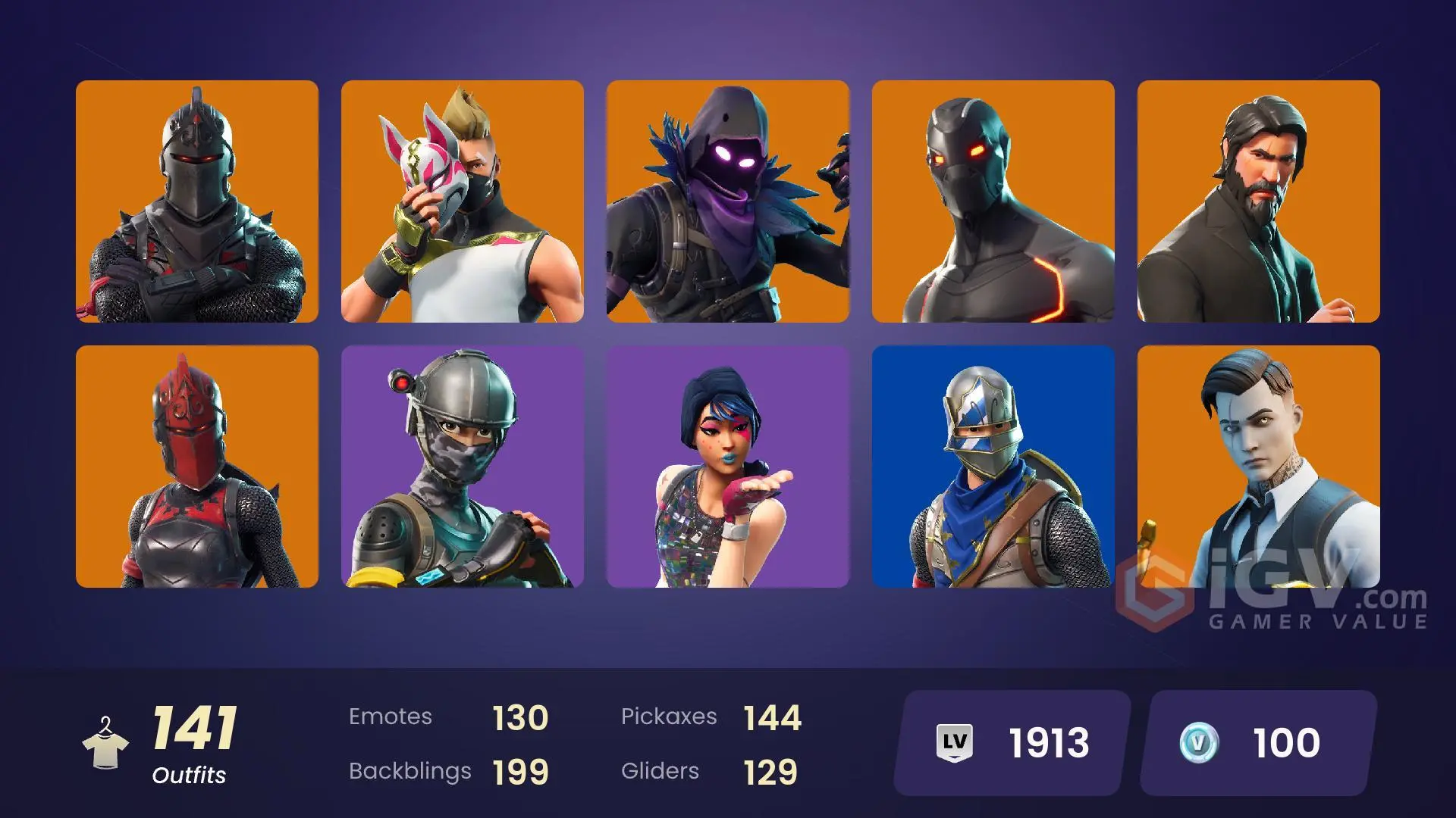 141 skins | OG STW | Black Knight | Sparkle Specialist | The Reaper ...