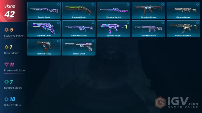 EU 42 skins | VCT LOCK//IN Misericórdia | Reaver Karambit | Radiant ...