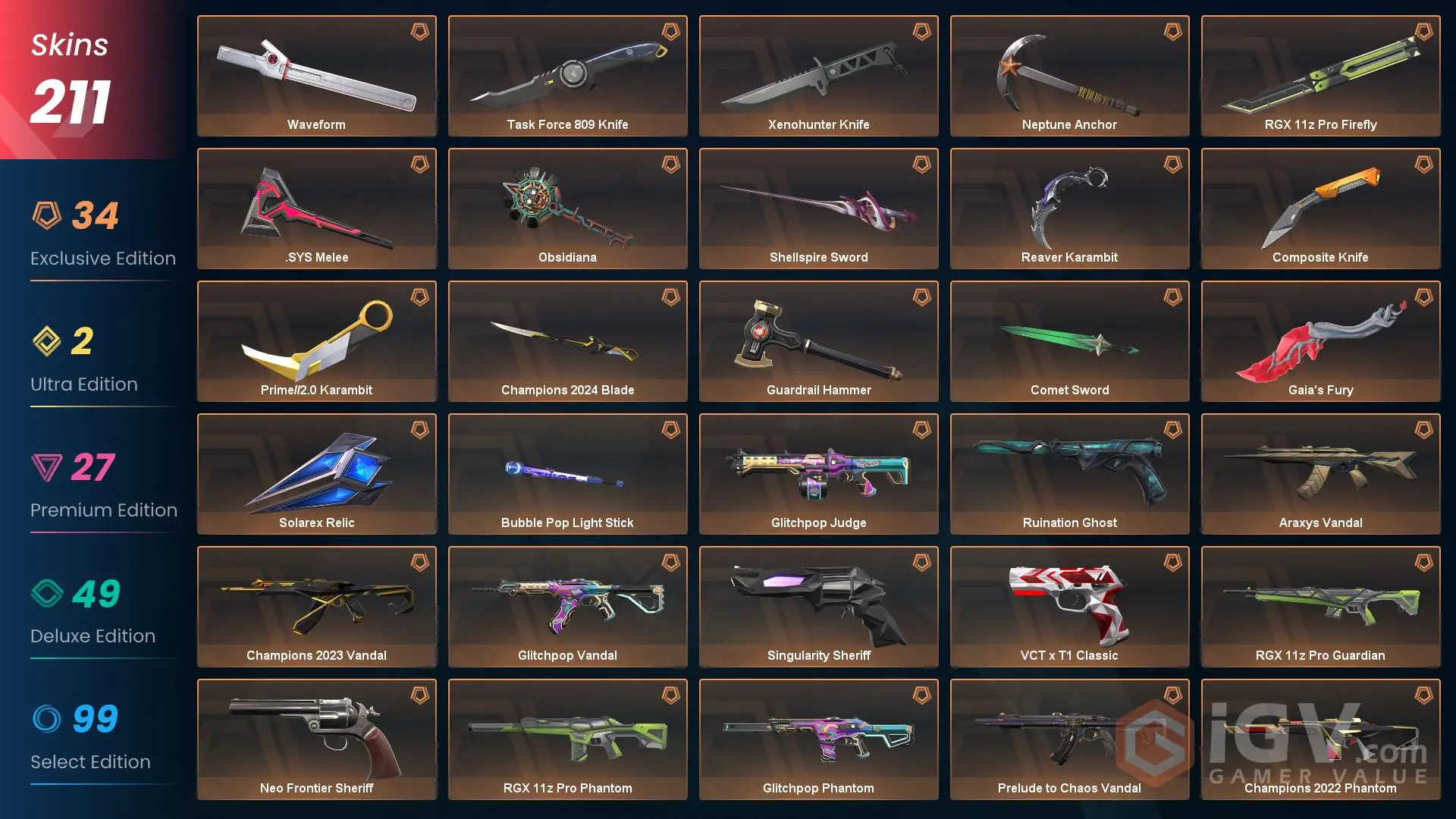 LVL【117】| 1 knife [Forsaken Ritual Blade] | 9 SKINS [RGX 11z Pro Vandal ...