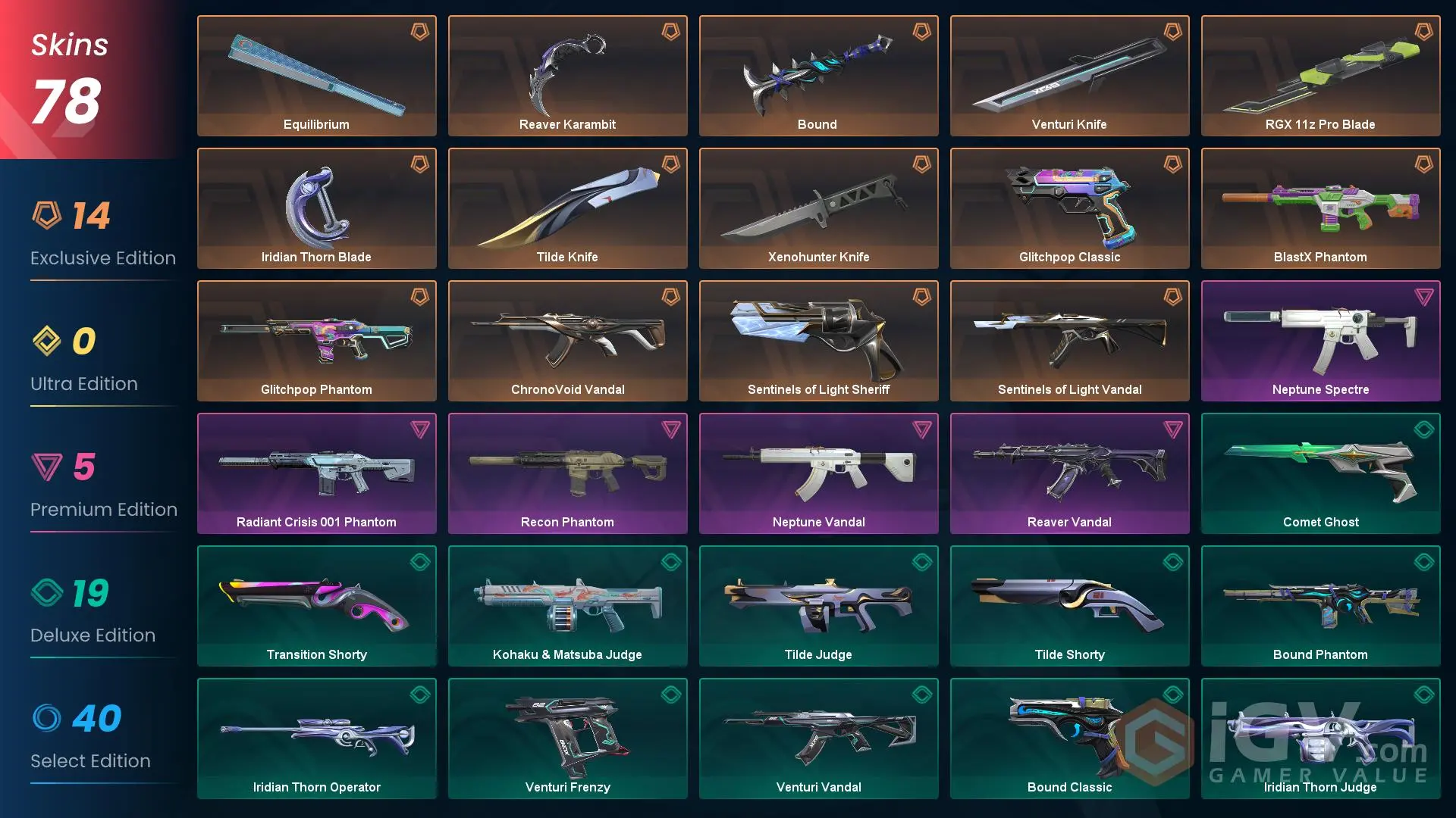78 skins | Xenohunter Knife | Reaver Karambit | RGX 11z Pro Blade ...
