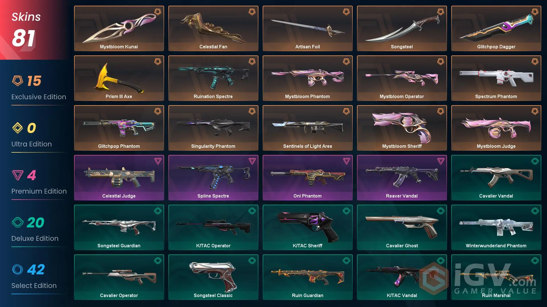 NA | 81 Skins | Full Acces | Mystbloom Bundle | Glitchpop Dagger ...