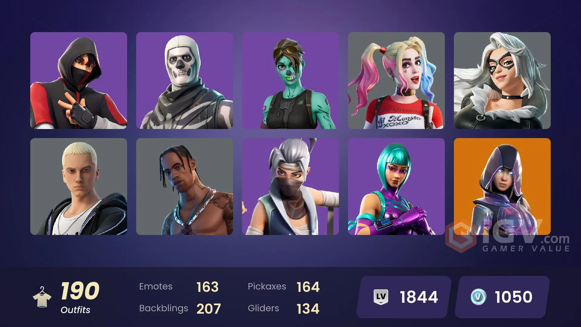 Full Access | 190 skins | Wonder | IKONIK | Travis Scott | Glow | Merry Mint Axe | Fishstick ...
