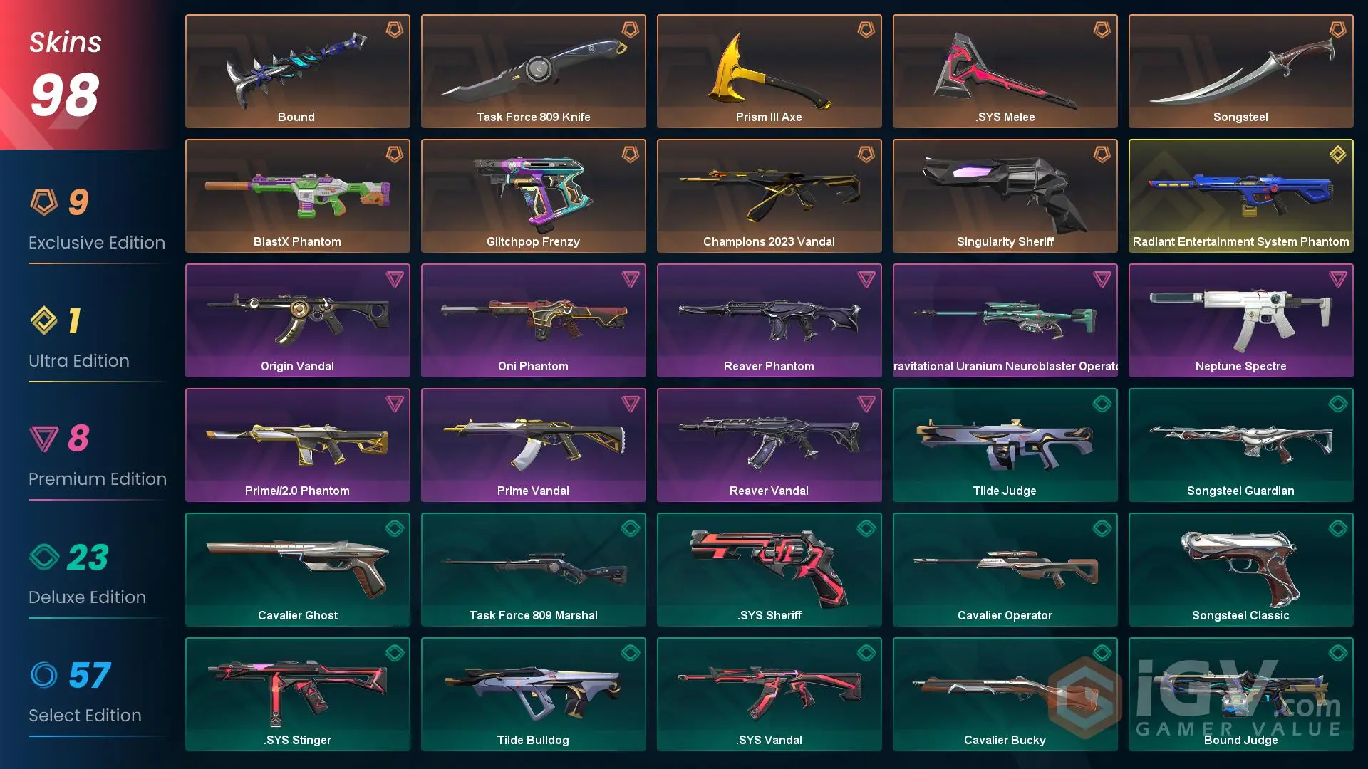 NA | Champions 2023 Vandal, Reaver Vandal, Prime Vandal, Radiant ...