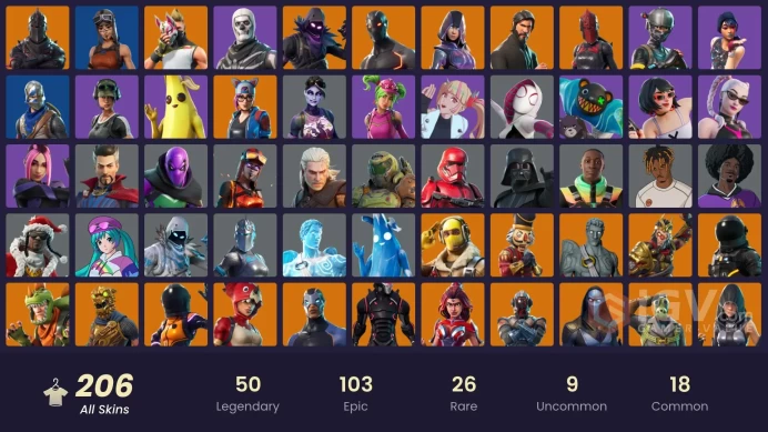 (PC) 340 VB) 205 SKINS / OG RENEGADE RAIDER / BLACK KNIGHT / SPARKLE ...