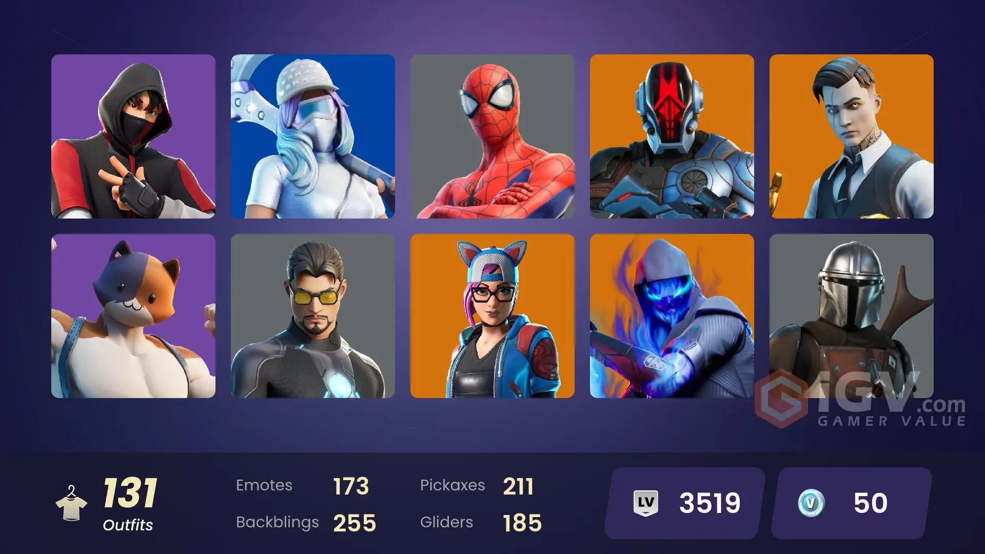 [PC] 131 SKINS ⮞ IKONIK ⮞ GOLD BRUTUS ⮞ GOLD MIDAS ⮞ THE CHAMPION ...