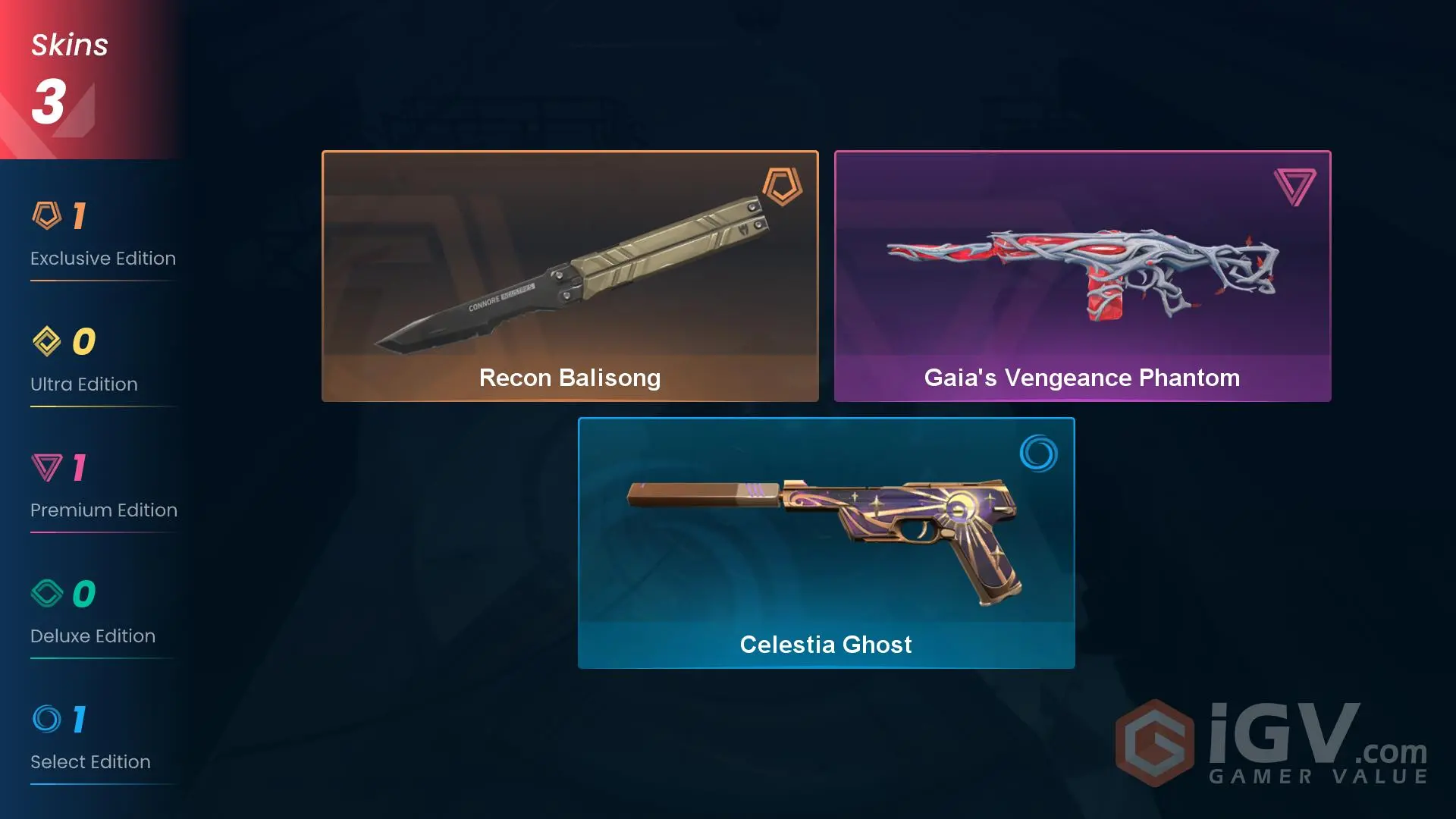 Na-Usa-Can | Recon Balisong | Gaia's Vengeance Phantom | Celestia Ghost | 3 Skins | Level 33 ...