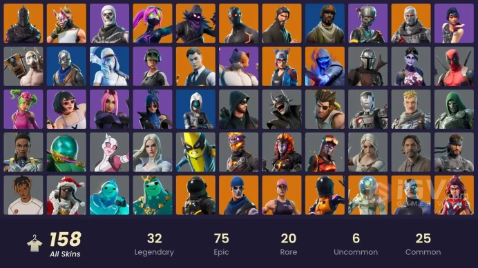 (PC) 20 VB) 158 SKINS / BLACK KNIGHT / SPARKLE SPECIALIST / THE REAPER ...