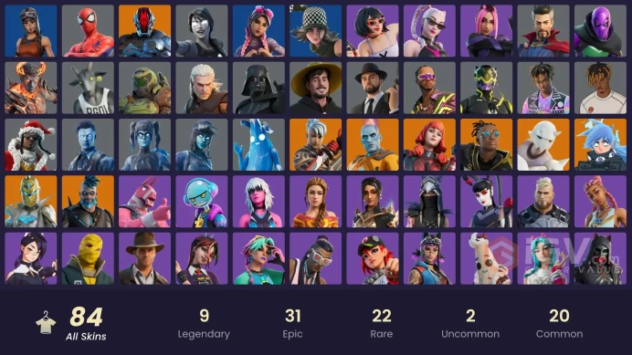 Renegade Raider | 84 Skins | 1400 VB | Geralt | Darth Vader | PC/XBOX ...