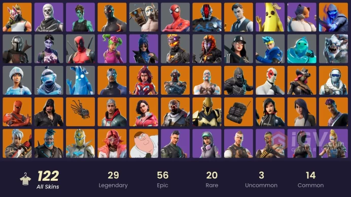 [PC/PSN/XBOX/NINTENDO] 122 skins | Gold Brutus | Gold Midas | Neon ...