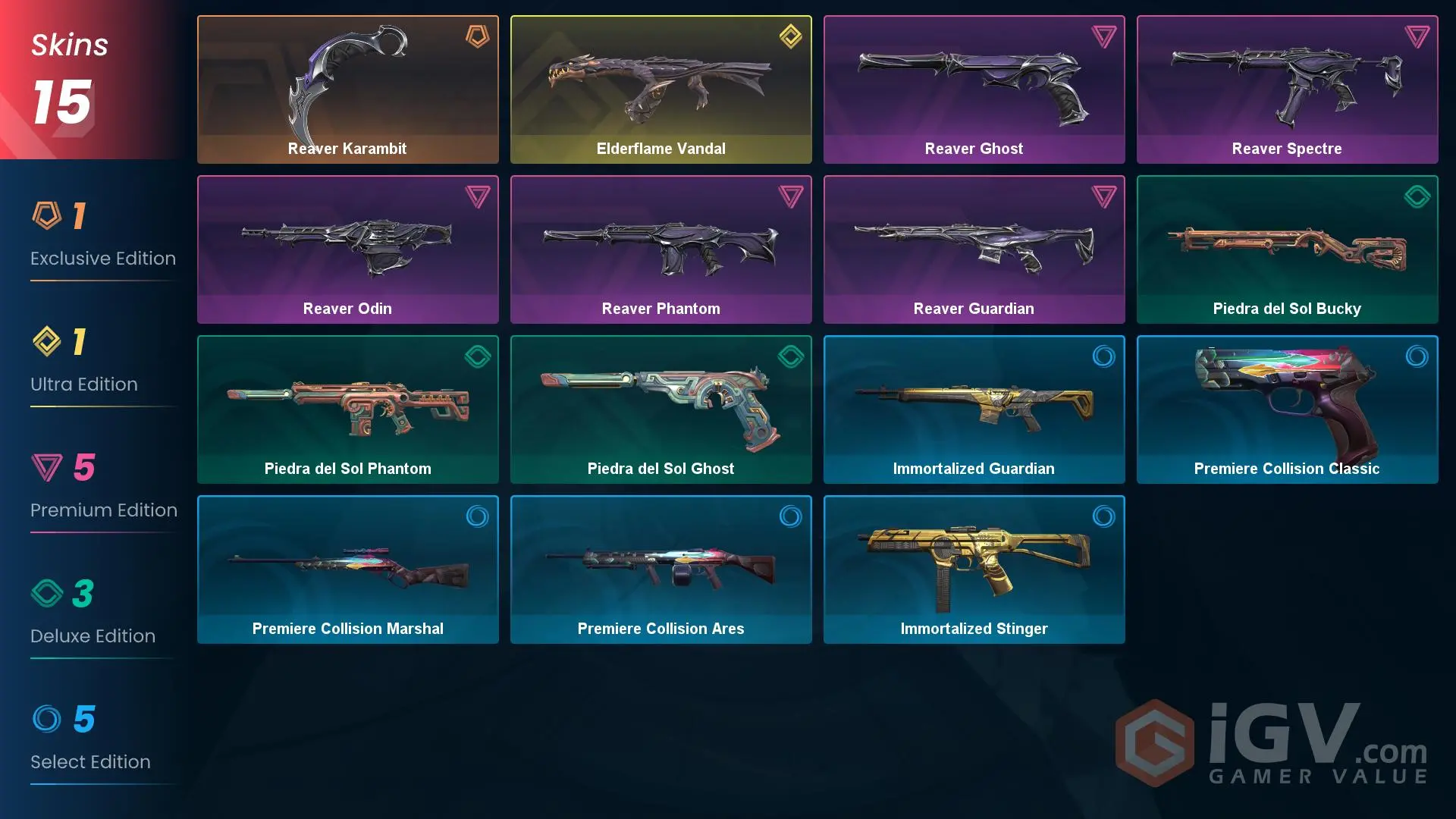 [EMAIL] Region: NA | 16k VP Spent | Reaver Karambit | Elderflame Vandal ...