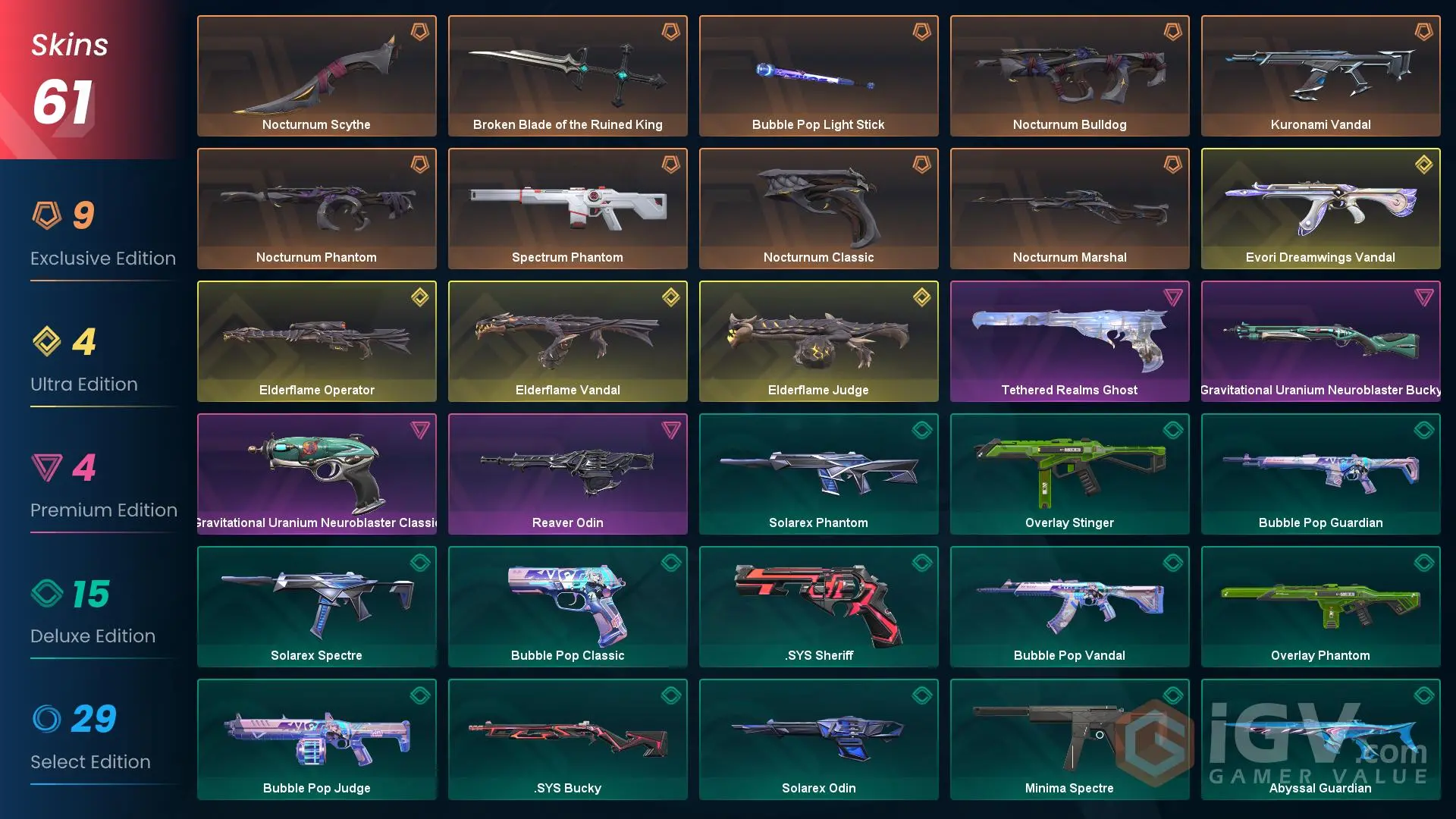 EU | Nocturnum Bundle, Evori Dreamwings Vandal, Kuronami Vandal ...