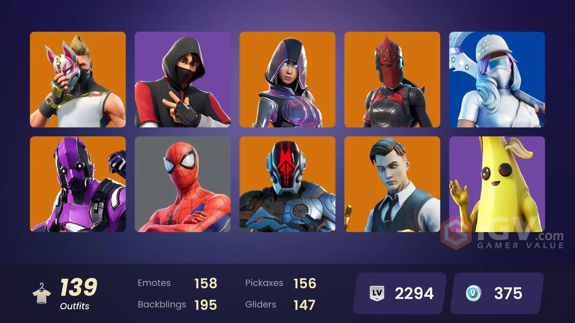 PC 139 skins | IKONIK | Glow | OG STW | Dark Vertex | Vivi Chroma ...