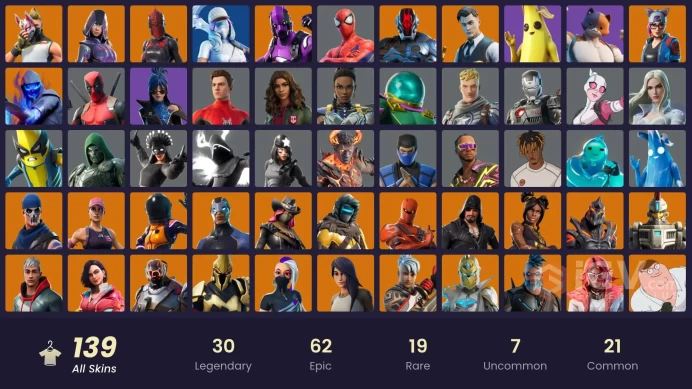 PC 139 skins | IKONIK | Glow | OG STW | Dark Vertex | Vivi Chroma ...