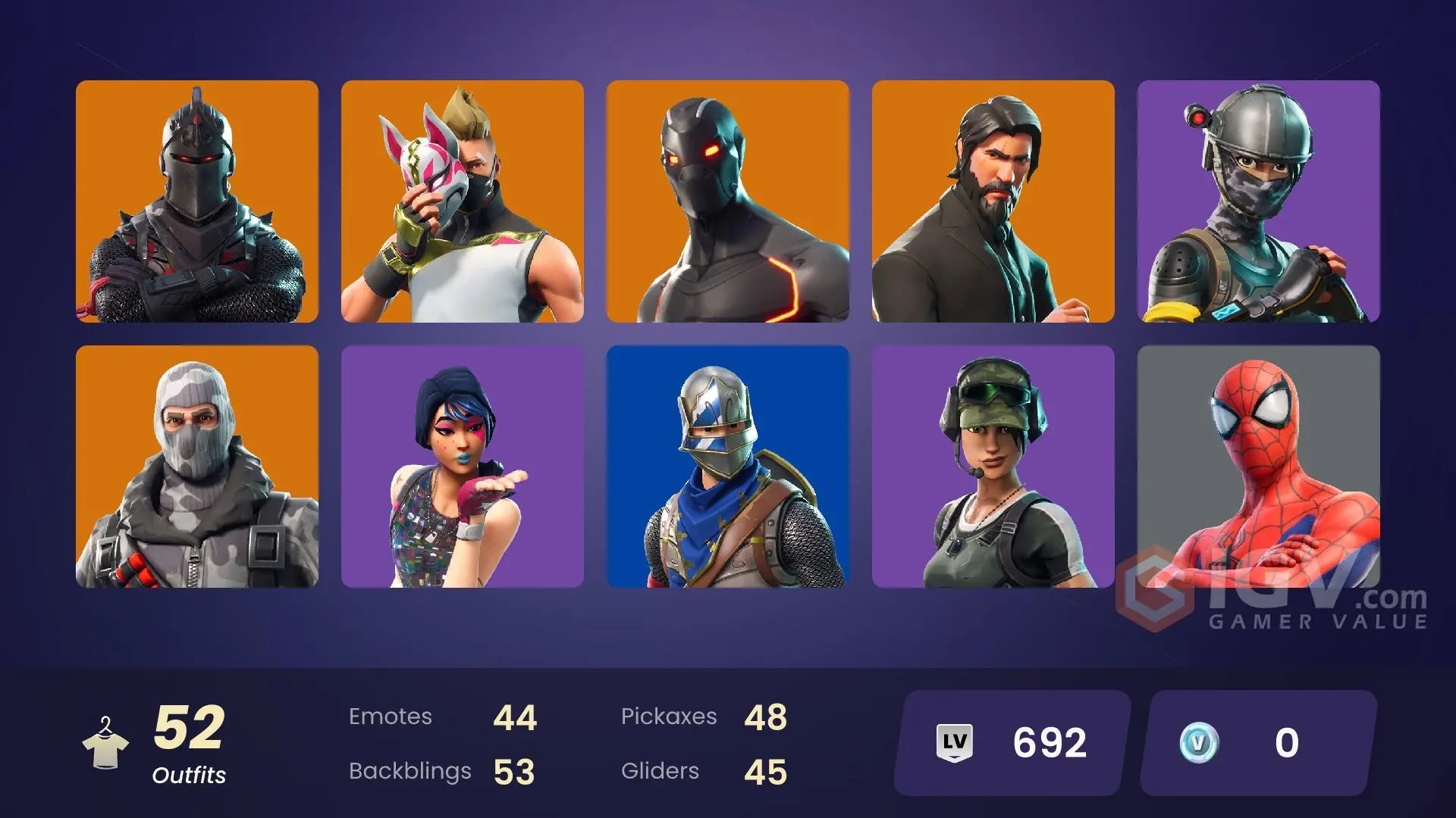45 skins | Black Knight | Sparkle Specialist | The Reaper | Elite Agent ...