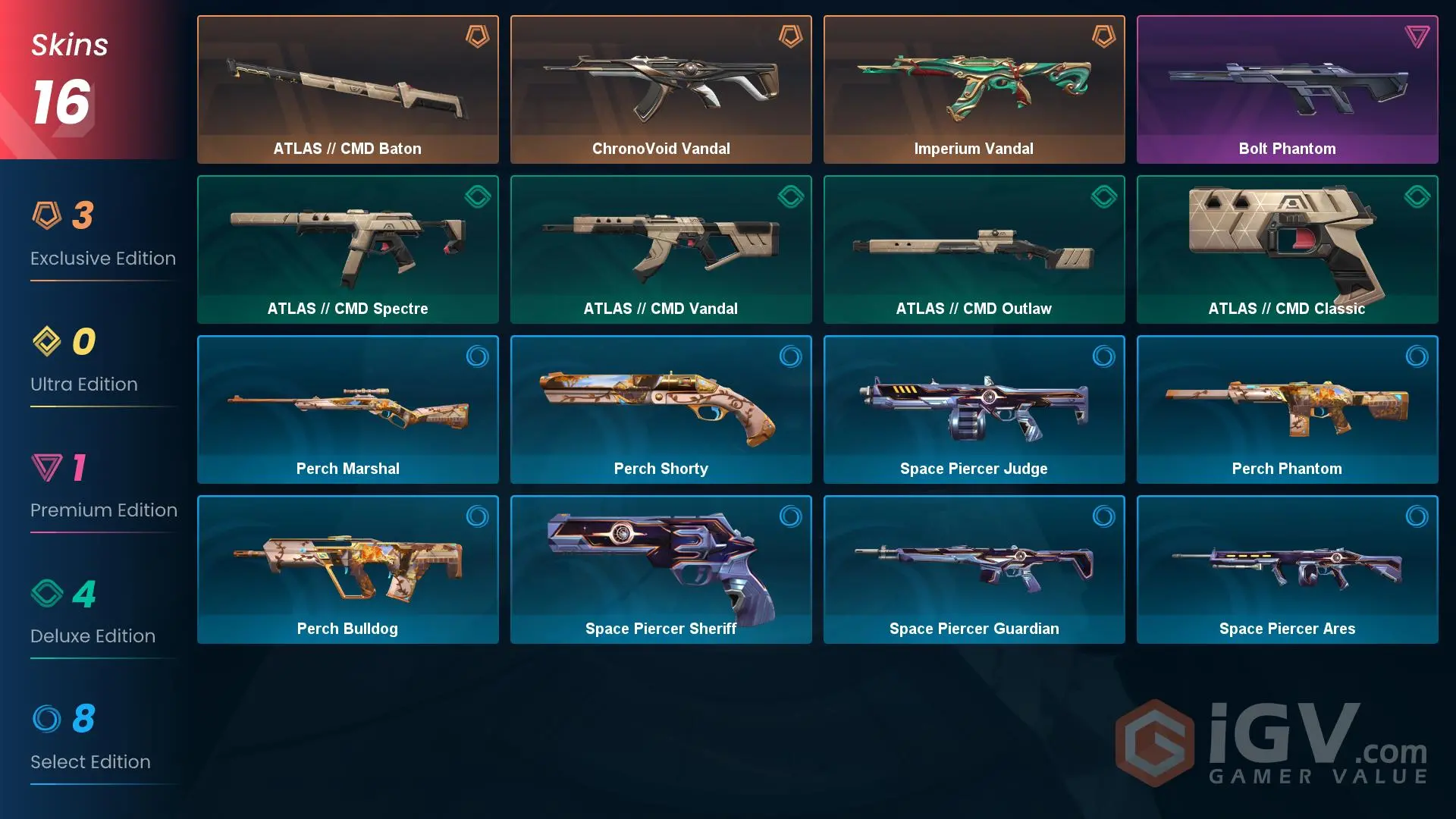 EU / Imperium Vandal-Bolt Phantom-ChronoVoid Vandal-ATLAS // CMD Baton ...