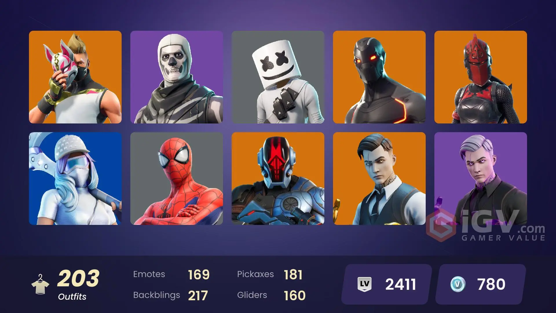 (PC/PSN/XBOX) 780 VB) 203 SKINS / BLUE TEAM LEADER / GOLD BRUTUS / GOLD ...