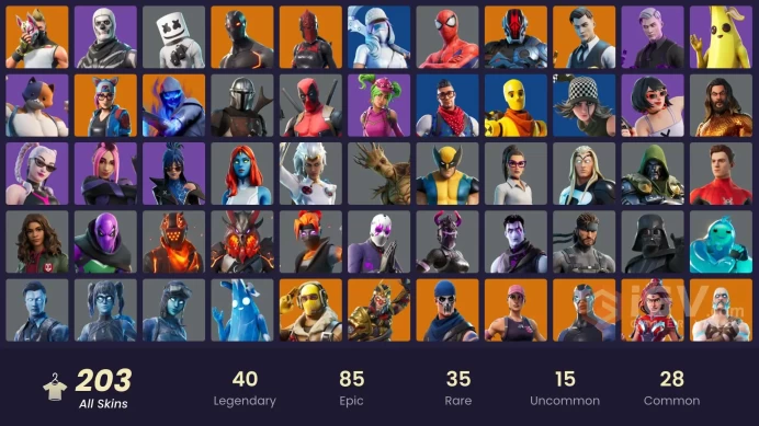 (PC/PSN/XBOX) 780 VB) 203 SKINS / BLUE TEAM LEADER / GOLD BRUTUS / GOLD ...