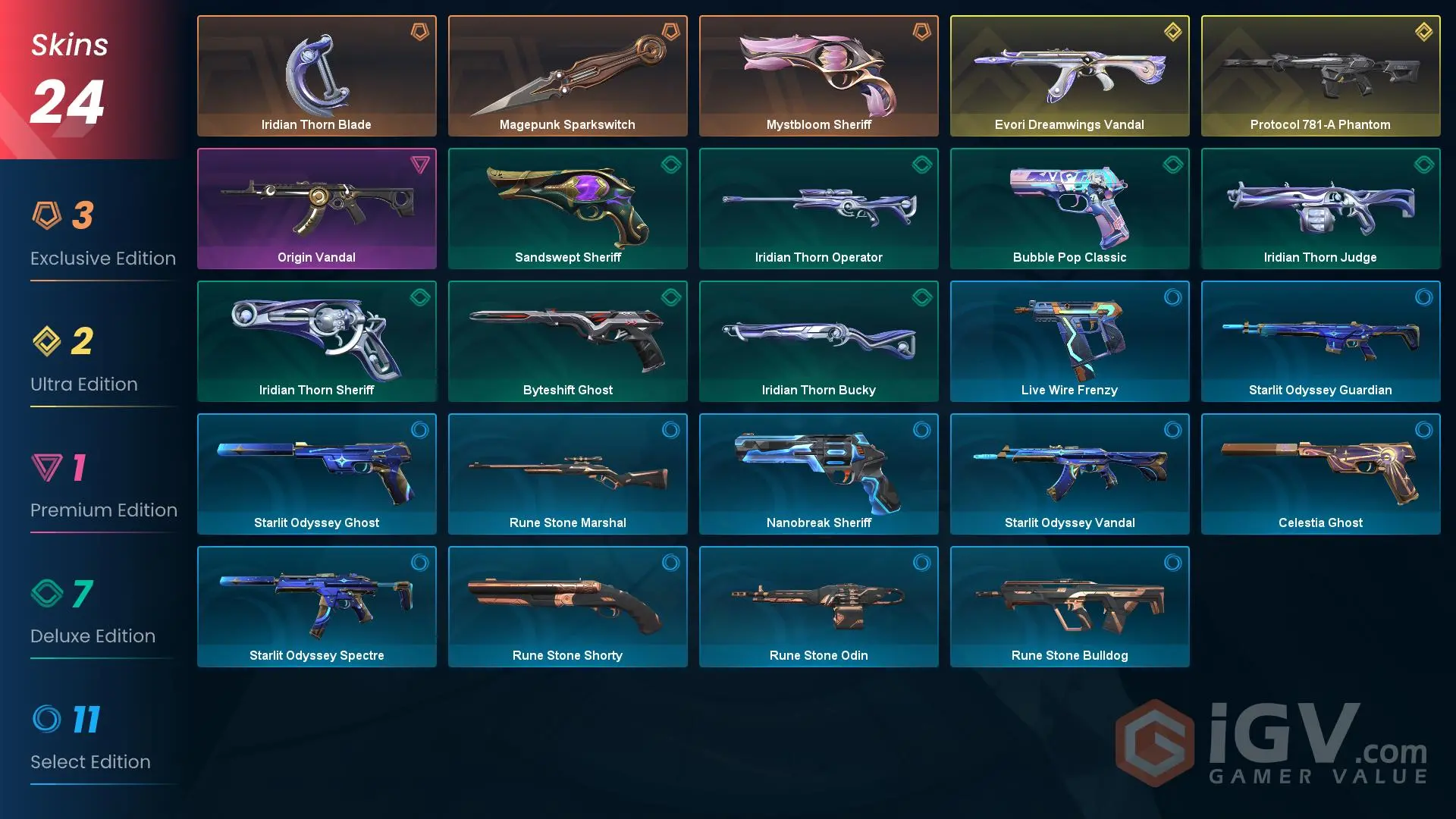 EU-MAGEPUNK SPARKSWITCH-IRIDIAN THORN BLADE-EVORI DREAMWINGS VANDAL ...