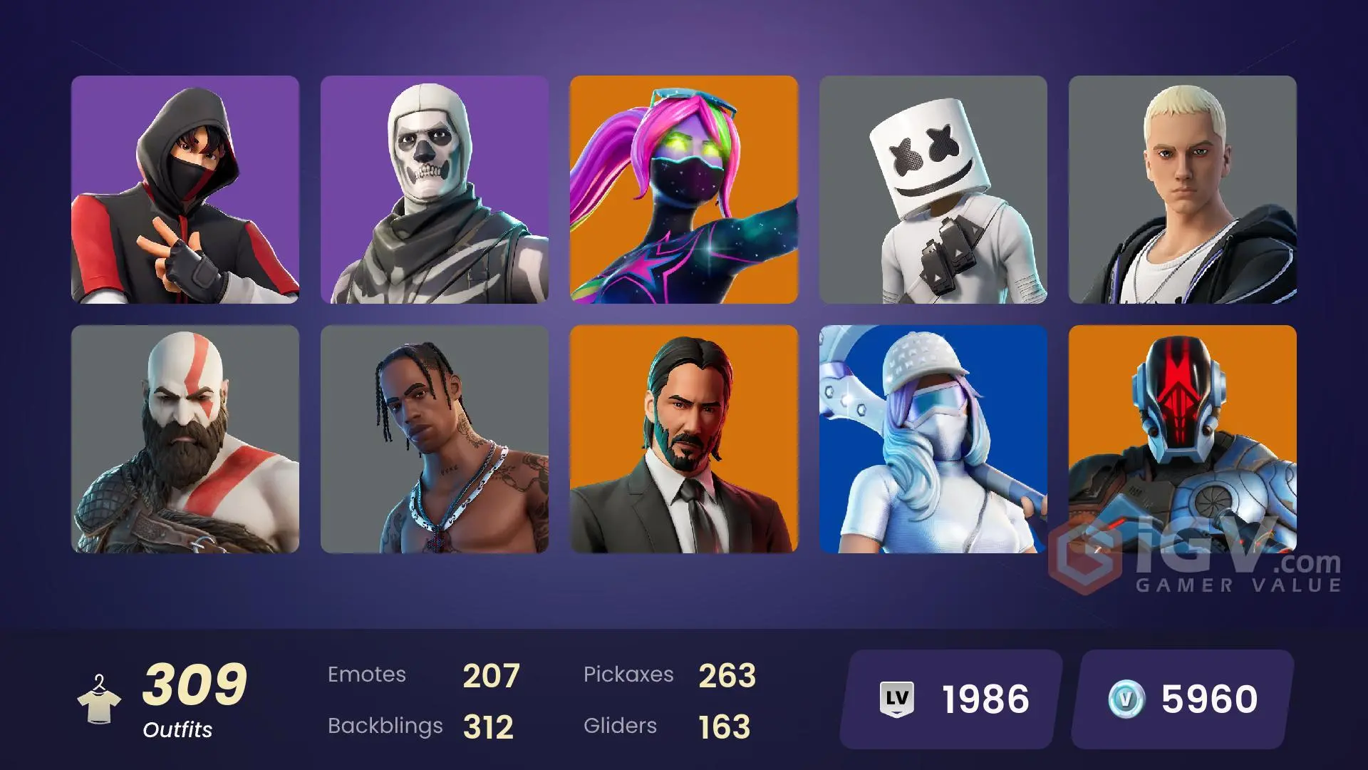 (PC/PSN/XBOX) 5960 VB) 309 SKINS / IKONIK | Travis Scott | Neo Versa ...