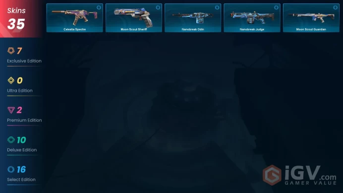 EU-Turkey 35 Skins Arcane Vandal Emberclad Hammer Kuronami Marshal ...