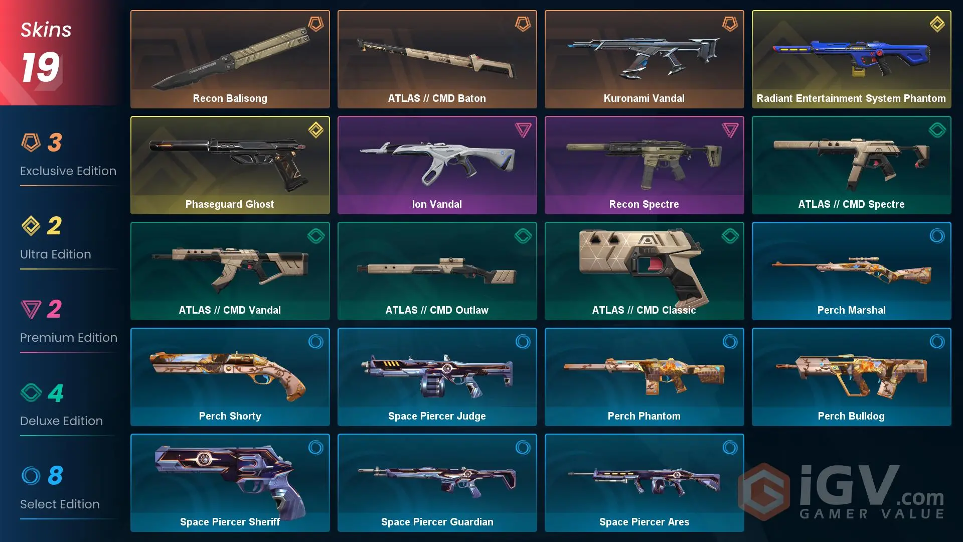 EU Full Access | Silver | 19 Skins Recon Balingsong+Kuronami Vandal ...