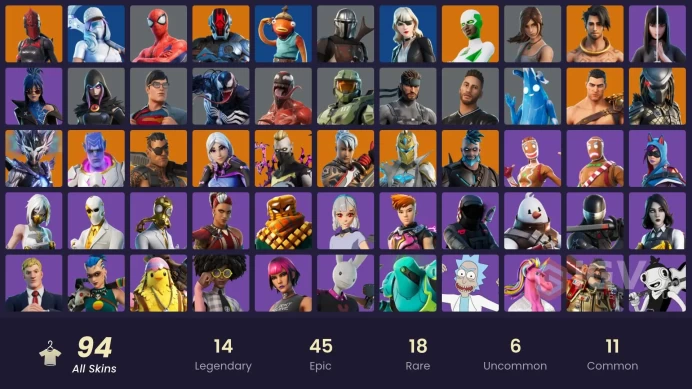 94 skins | Master Chief | Snake Eyes | Spire Assassin | Raz | Kymera ...
