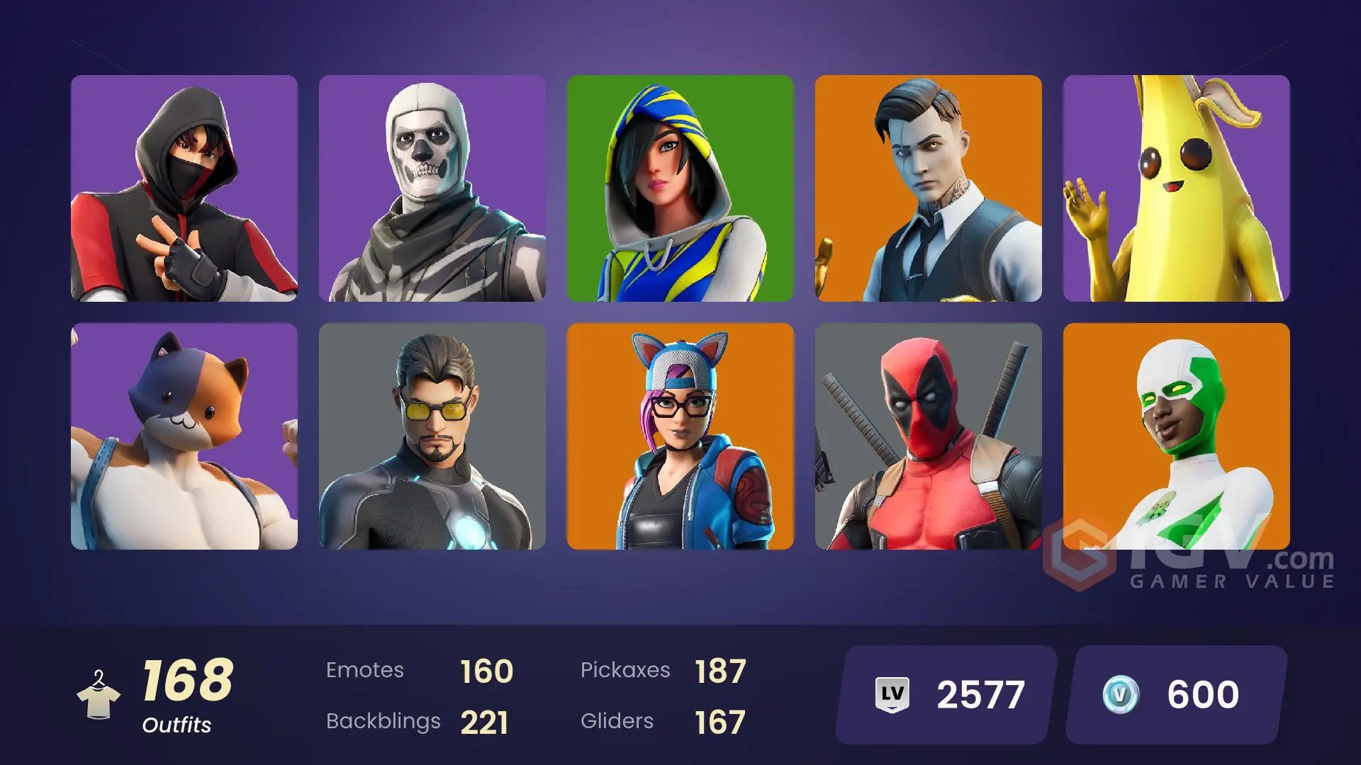 [PC\PSN] 168 skins | IKONIK | Gold Midas | Gold Meowscles | Gold Brutus ...