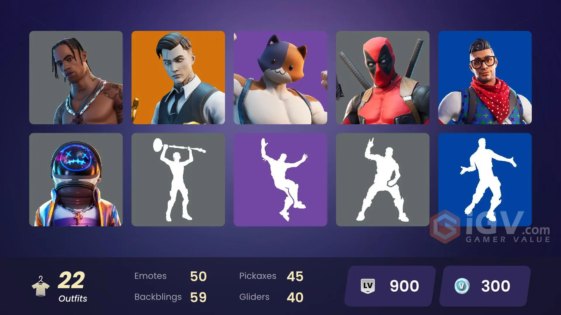 Travis Scott, Astro Jack, Blue Striker, Midas (Fully Golden), Brutus ...