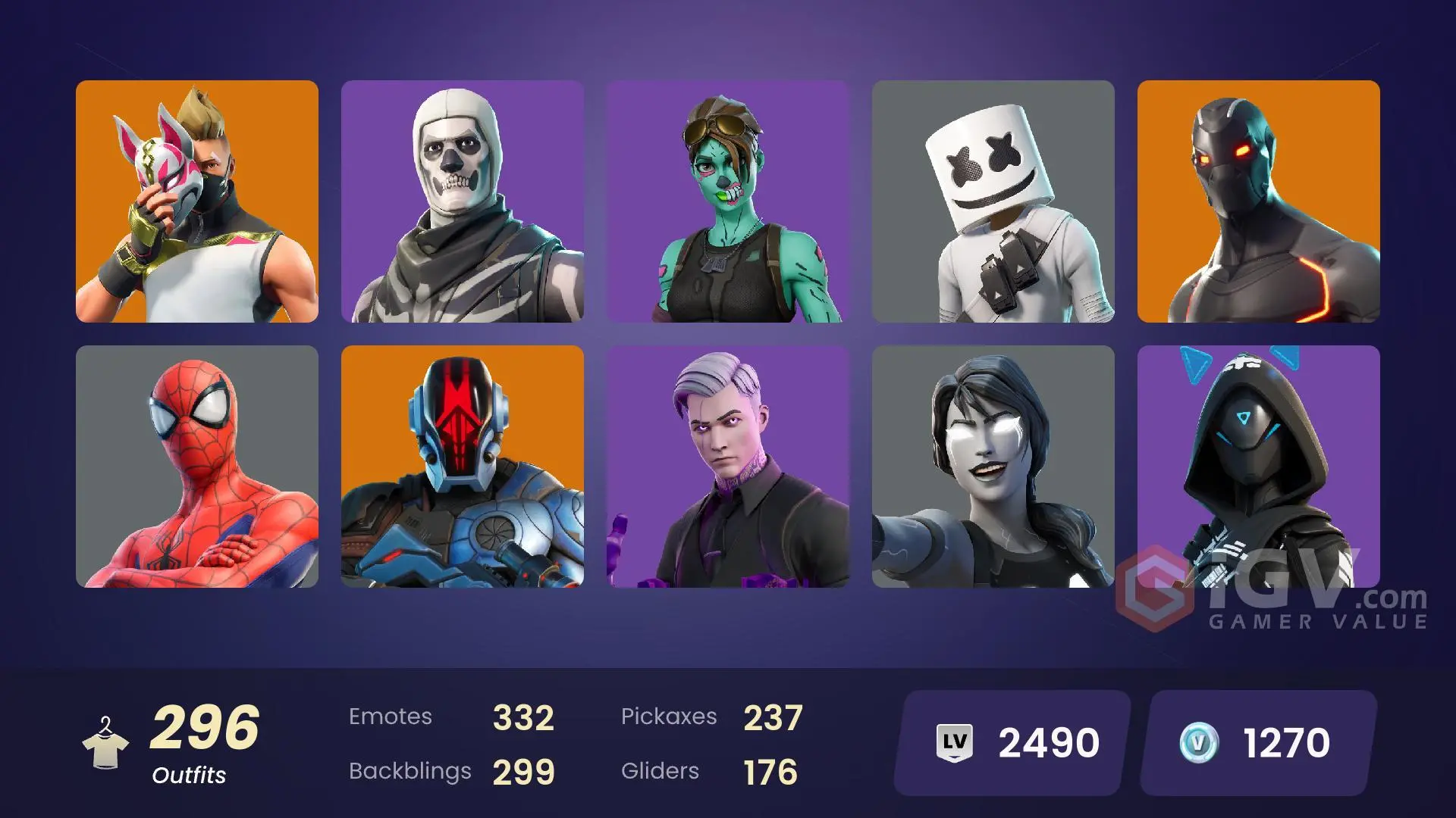 FA - [PSN/SWITCH/PC] 296 skins | OG STW | Mako | Master Chief (Matte ...