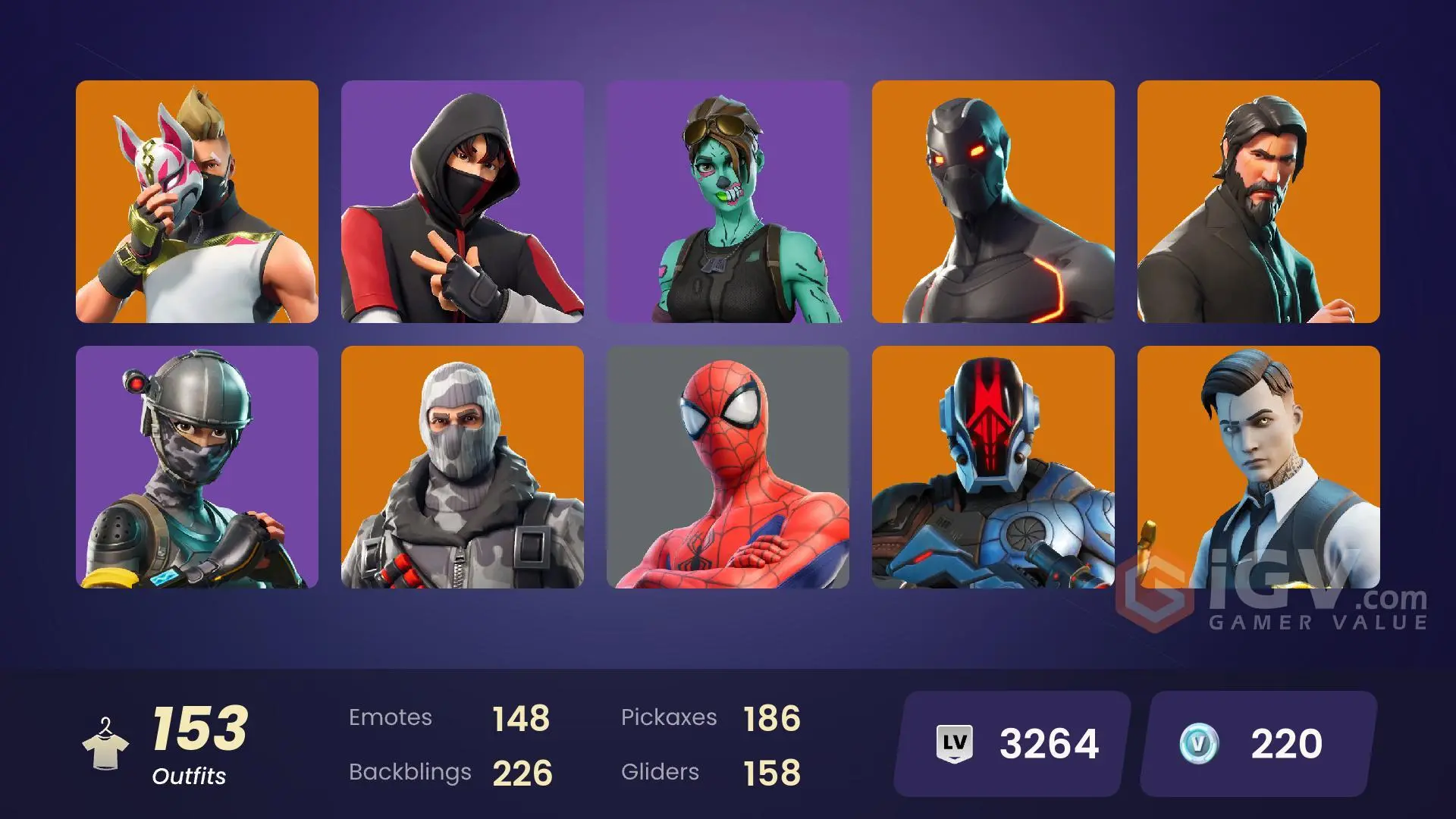 FA - [PSN/XBOX/PC] 153 skins | IKONIK | The Reaper | Elite Agent | Gold ...