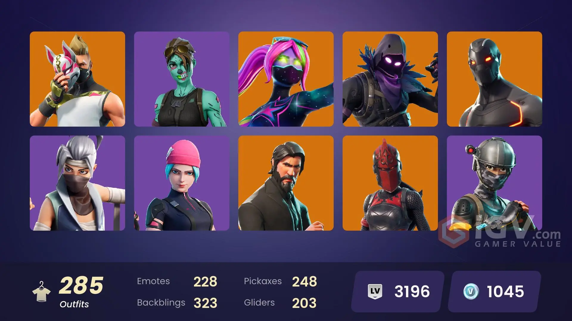 Full 285 skins | OG STW | Wildcat | The Reaper | Neo Versa | Elite ...