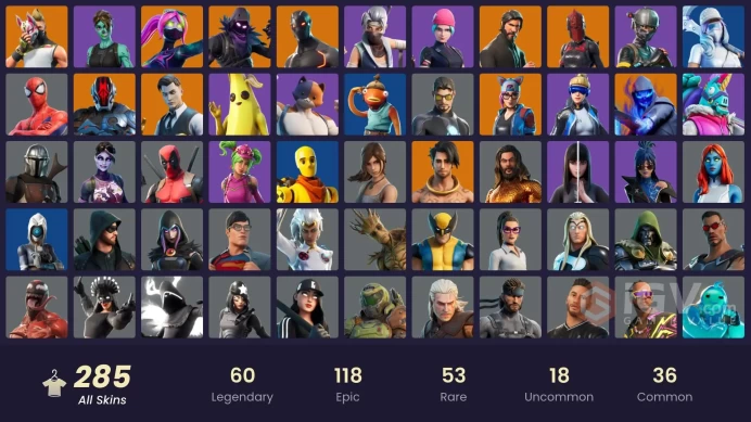 Full 285 skins | OG STW | Wildcat | The Reaper | Neo Versa | Elite ...