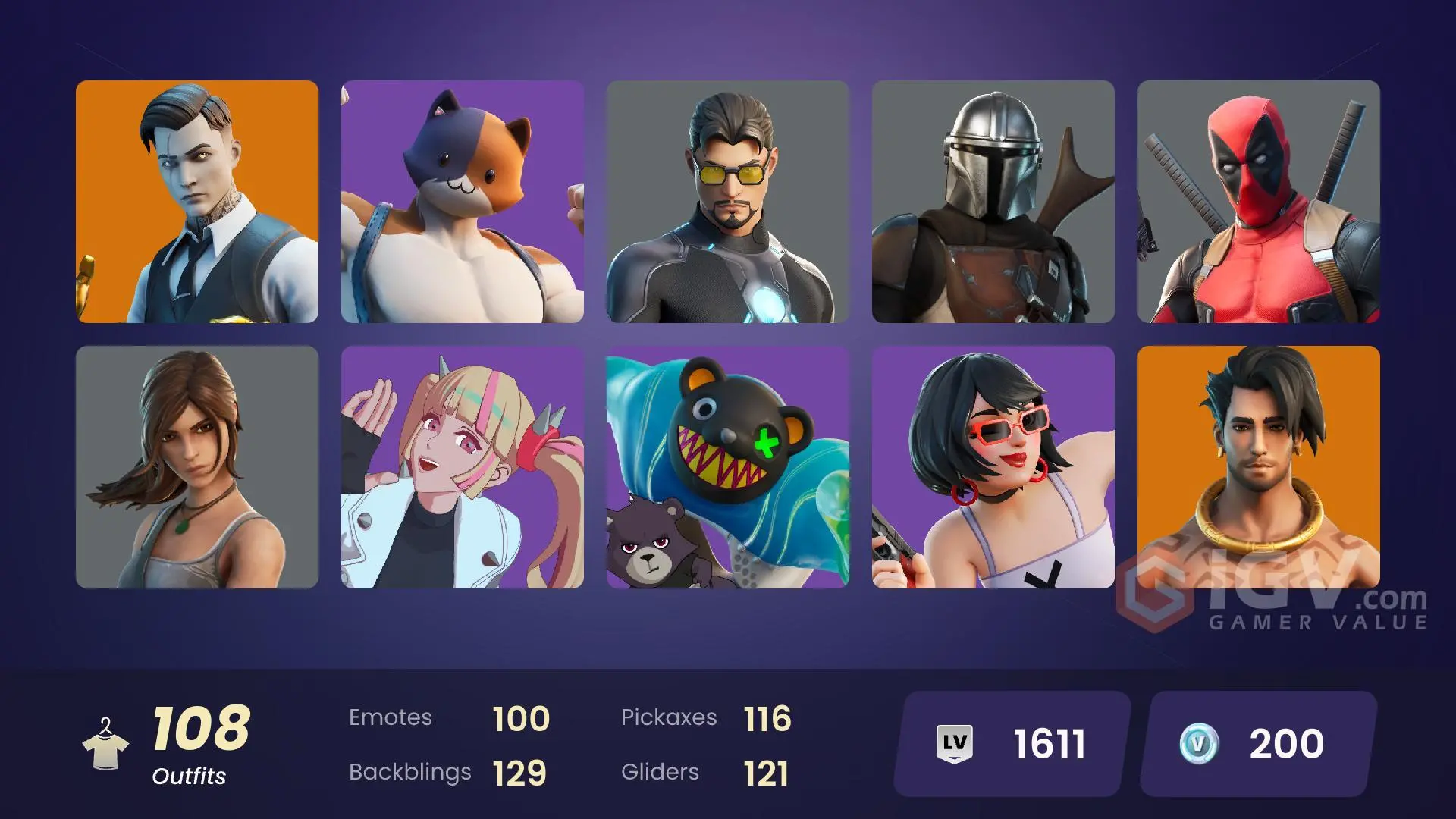 PC/NS/XBOX/PSN ︎ 108 SKINS • GOLD MEOWSCLES • GOLD BRUTUS • GOLD MIDAS ...