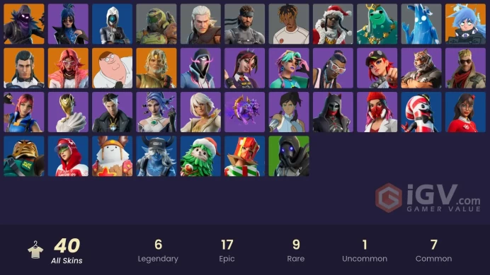[PC/PSN/XBOX] 40 skins | Zeus | Raven | Peter Griffin | The Ageless ...