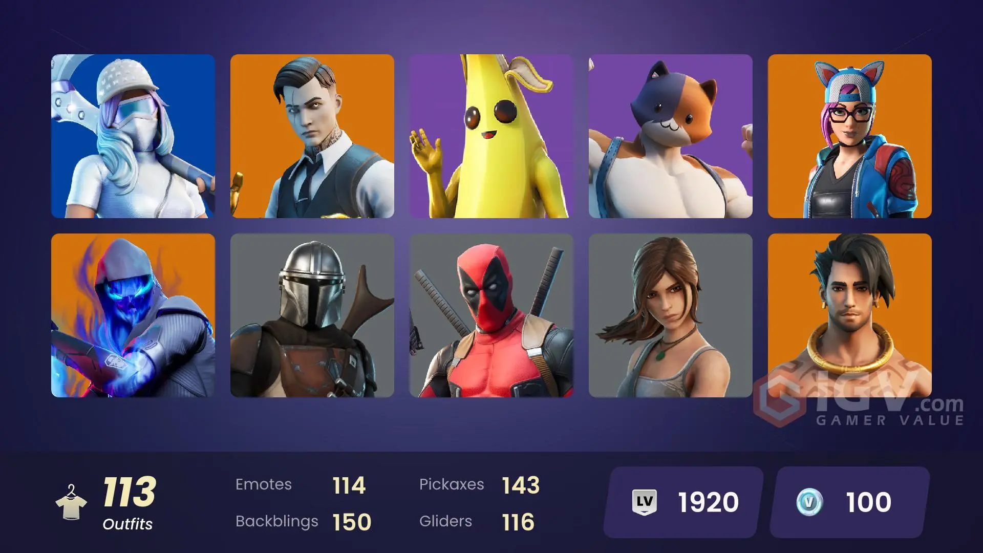 FA | 113 Skins | Merry Mint Axe | Peely | Midas | Lil' Kev | Controller ...