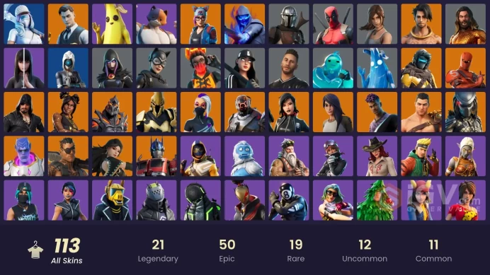 FA | 113 Skins | Merry Mint Axe | Peely | Midas | Lil' Kev | Controller ...