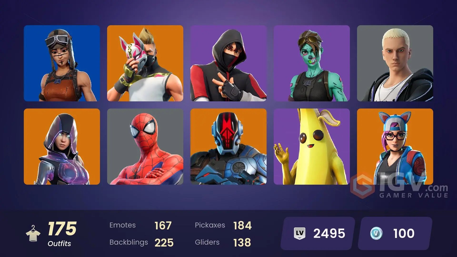 ︎ 175 SKINS • RENEGADE RAIDER • IKONIK • GLOW • WORLD WARRIOR • KERI ...