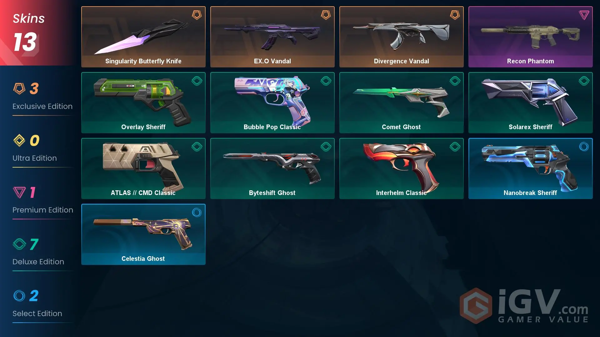 [AP] - SKINS 13 - KNIFE 1 - Divergence Vandal - Singularity Butterfly ...