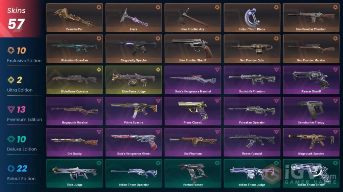 NA - LVL 75 - UNRANKED - 4 KNIVES - 57 SKINS (~54,675 VP) Celestial Fan ...