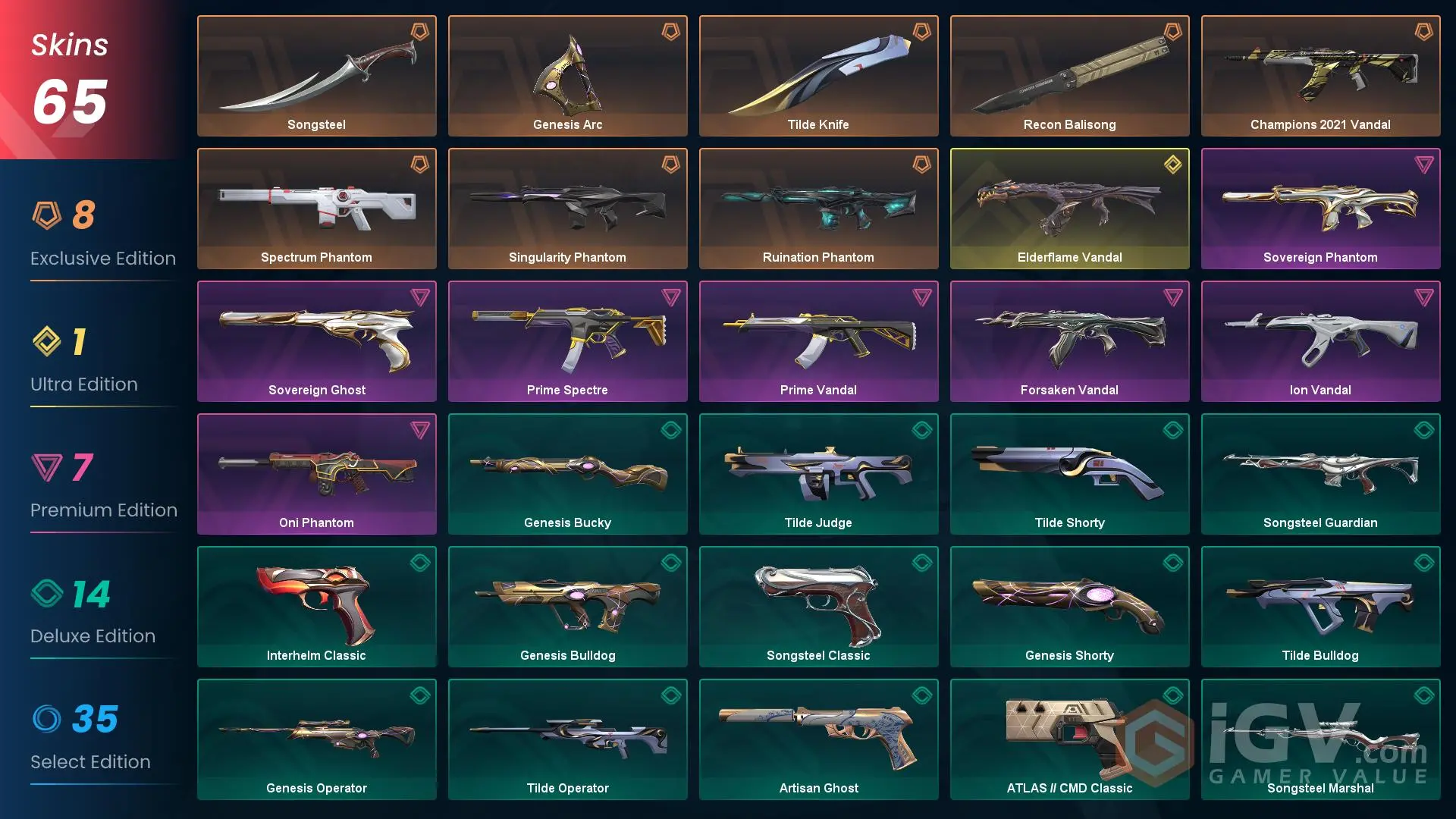 Eu-Europe | Champions 2021 Vandal | Recon Balisong | Spectrum Phantom ...